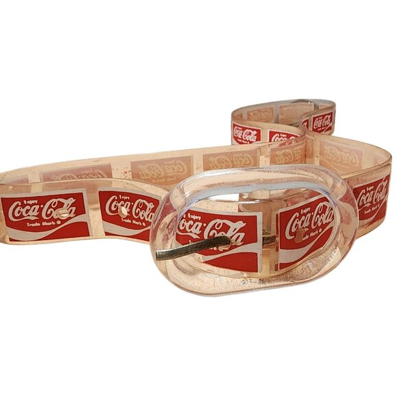 Coca Cola | Accessories | Vintage Pvc Plastic Clear Red White Cocacola ...